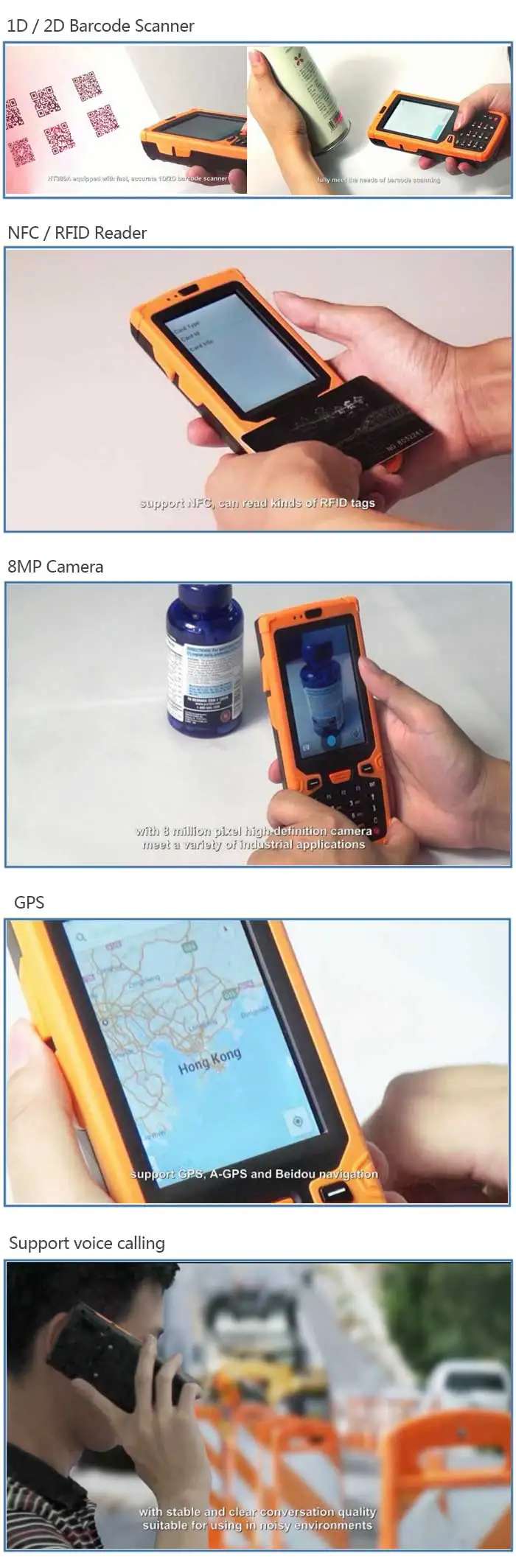 Handheld Win CE 6.0 Industrial Mobile PDA with Barcode Scanner