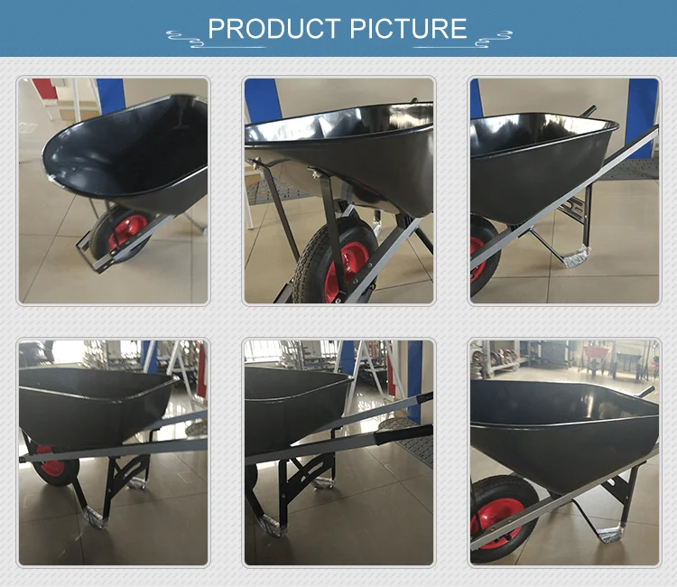 200kg Industrial Heavy Duty Wheelbarrow with Brake