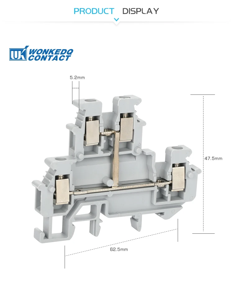 JMBKKB 2.5-PV 2.5mm Multi Double Level Interconnected Terminal Blocks ...