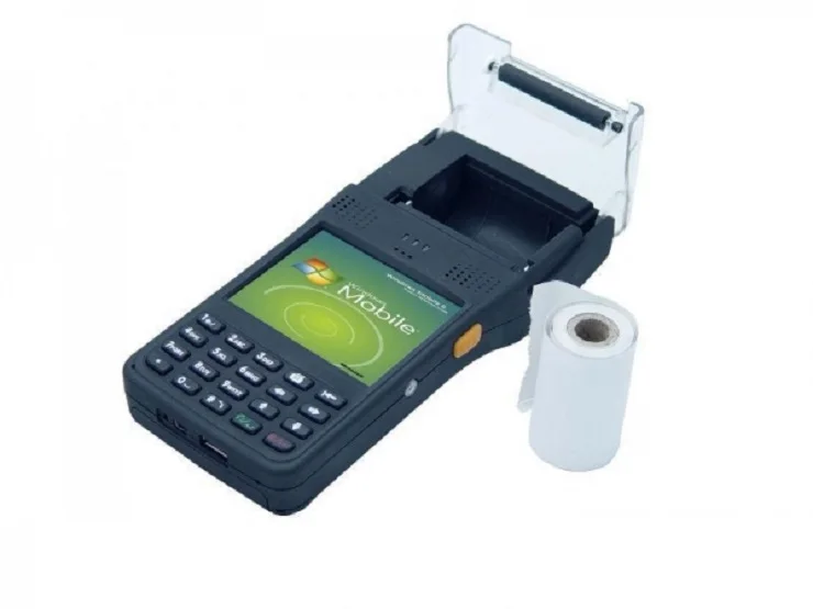 Terminal de impresora portátil con escáner de código de barras y el ...