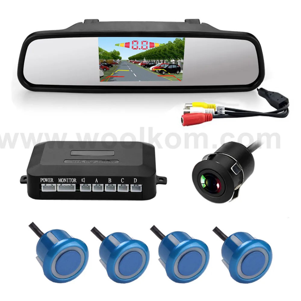 4.3inch Car Digital Anti Glaring Rearview Mirror With Wireless Reverse ...