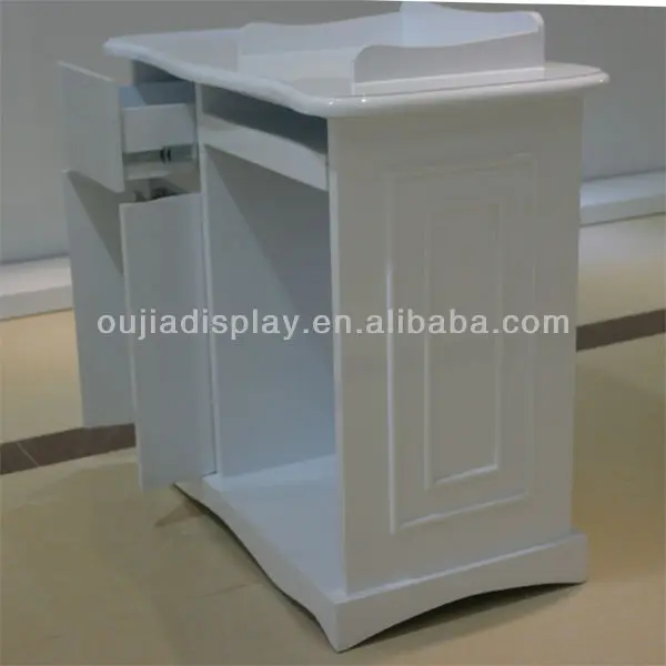 Retail Front Desk Counter Cashier Table - Custom Color Wooden Reception ...