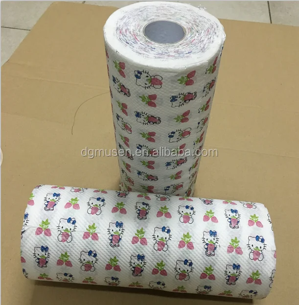 Factory Direct 2 Ply Printed Kitchen Paper Roll - Buy Custom Printed ...