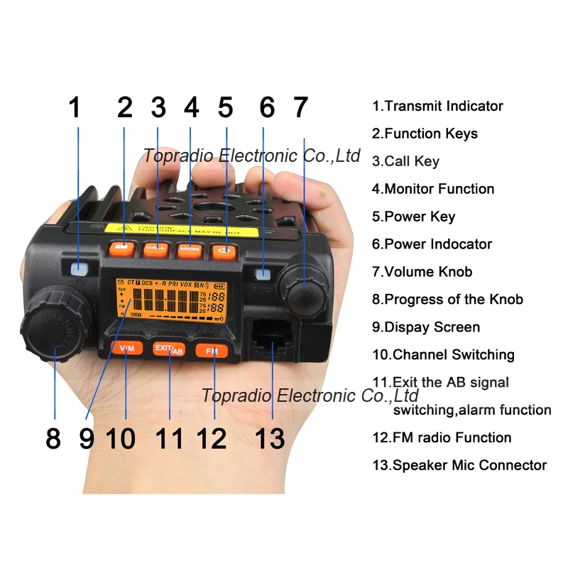Mini Car Two Way Radio Repeater Kt-8900 136-174mhz 400-480mhz Uhf Vhf ...