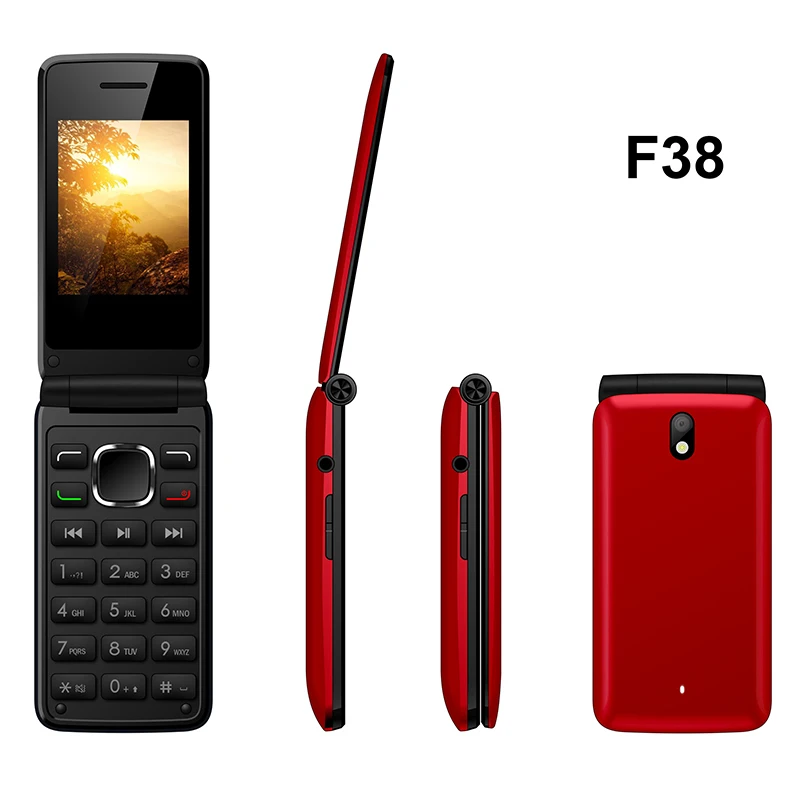 F38 Flip Clamshell Mobile Cell Phone 2.4" Camera Flashlights Fm Big ...