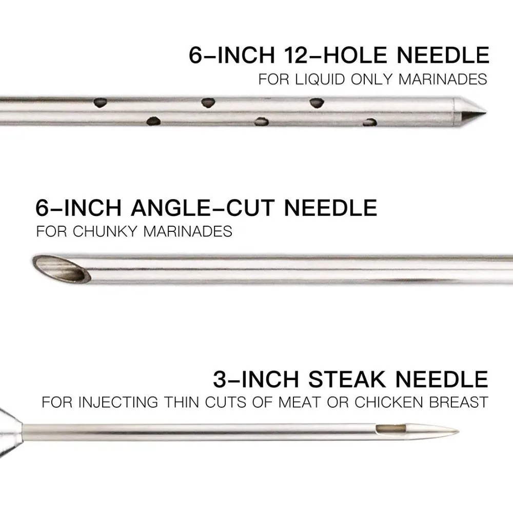 Heavy Duty 2OZ 304 Stainless Steel Meat Marinade Injector