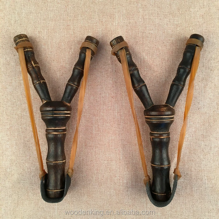 Childhood Bamboo Slug Wooden Outdoor Toy Catapult Slingshot Powerful ...