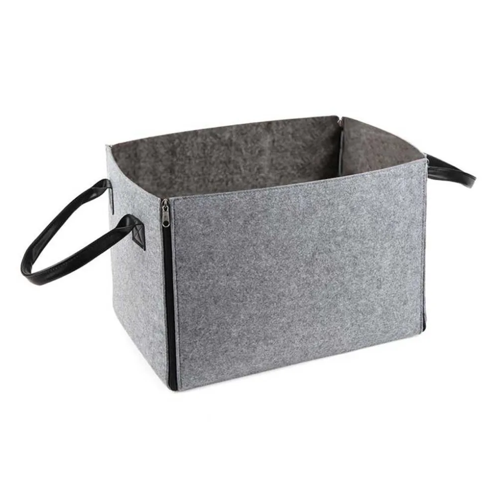 New Style Felt Foldable Handy Storage Basket Hamper With Zippers - Buy ...