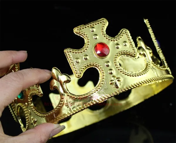 Unique Gold Plastic Jeweled King Crown - Buy Cheap King Crowns,Kings ...