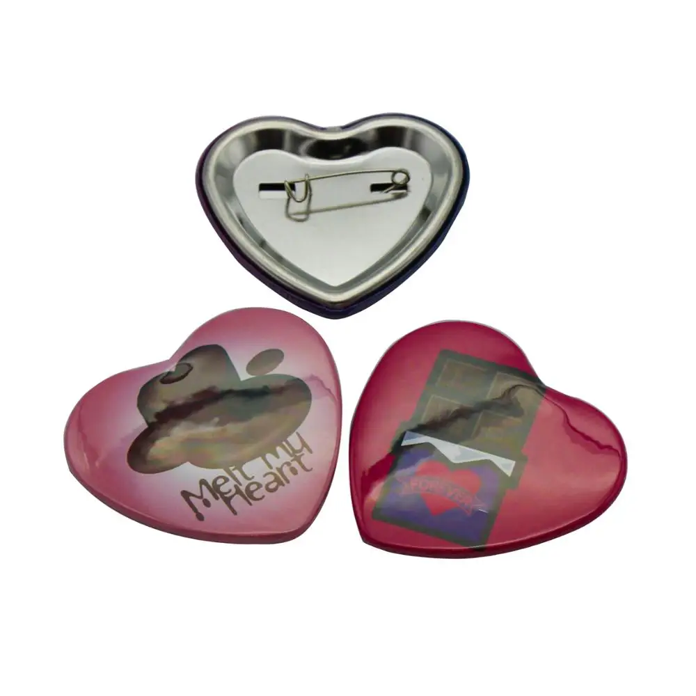 Heart Shape 53x57.5mm China High Quality Pin Button Badge Making Kit ...