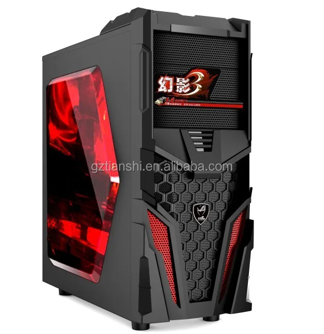 Best Quality Horizontal Computer Case Atx Gaming Pc Case With 14cm Led ...