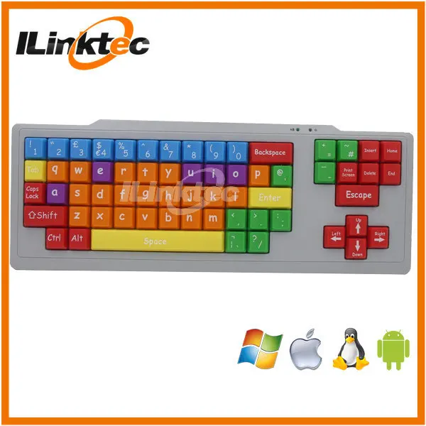 2015 Hot Children Education Gaming Keyboard With Big Size Letters Keys ...