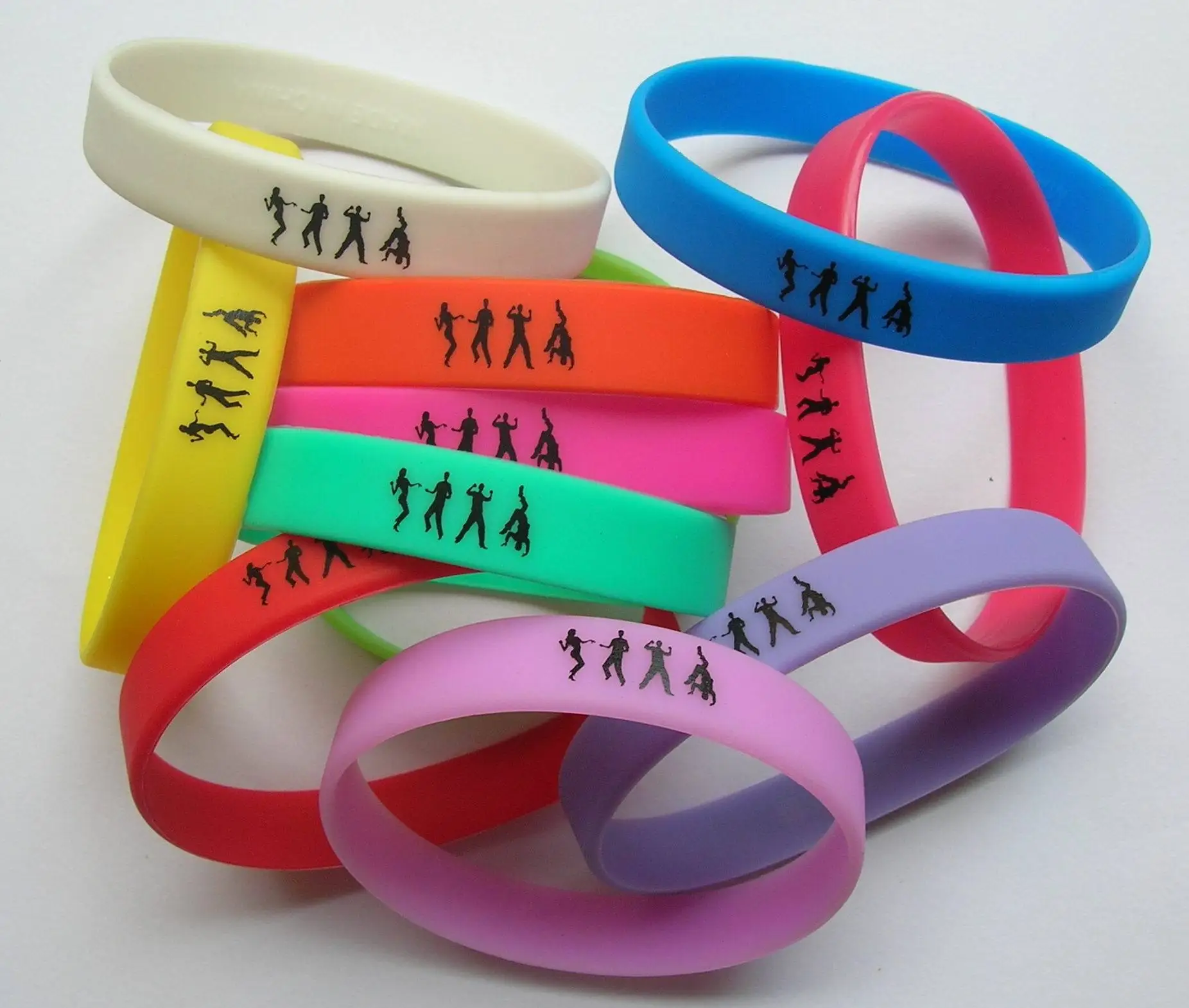 Personalized Printing Silicone Rubber Wristbands Custom ID Baller Bands