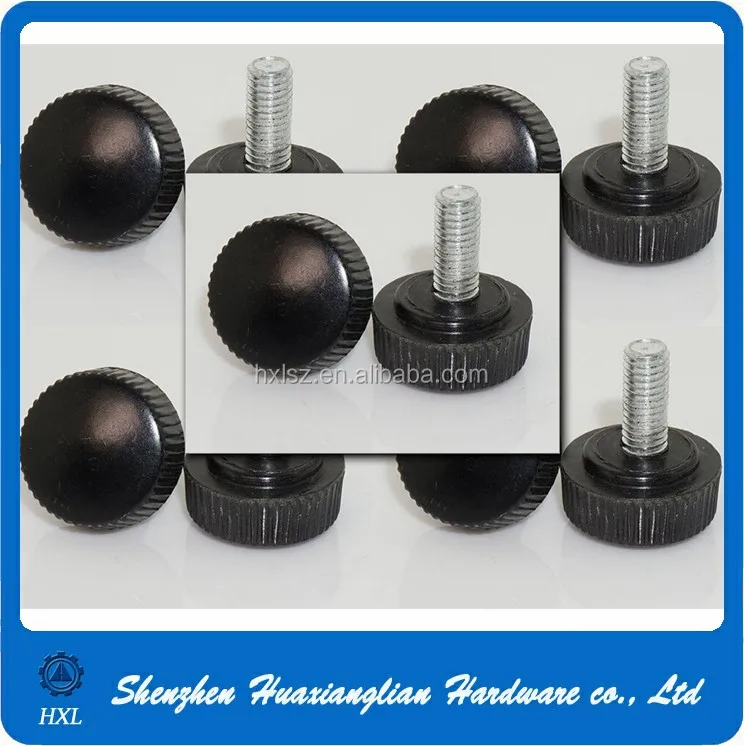 Metric M3 M4 M6 Black Abs Knurled Head Zinc Coating Thumb Screw - Buy ...