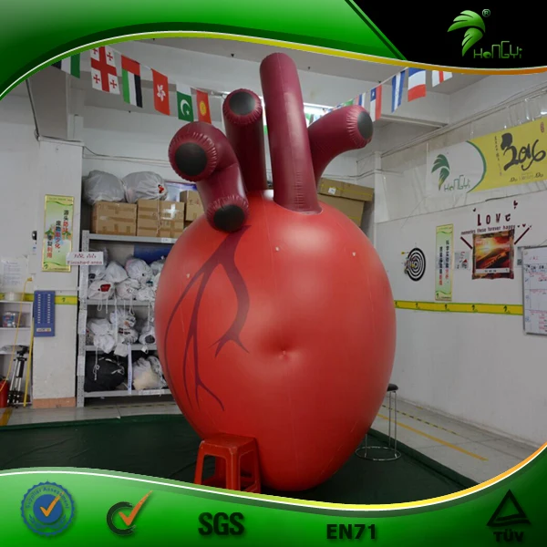 Realistic Inflatable Human Red Real Heart Custom Inflatable Balloon ...