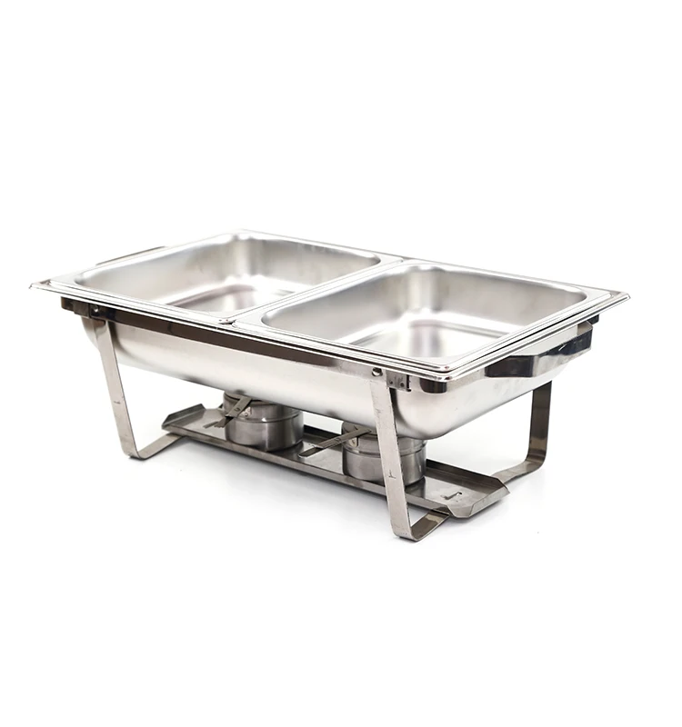 Double Food Pan Big Capacity Stainless Steel Buffet Stove / Buffet ...