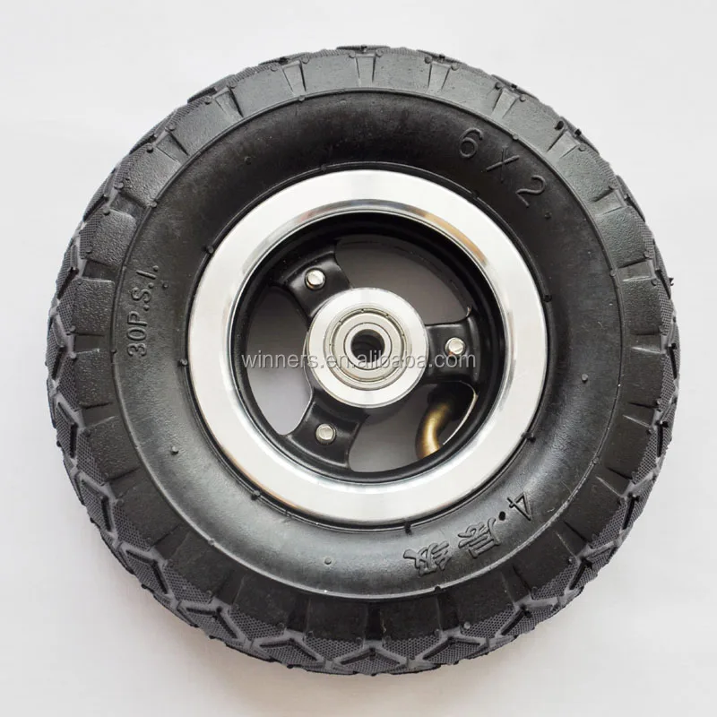 6 Inch Aluminum Pneumatic Mountain Board Wheel - Buy 6 Inch Mountain ...