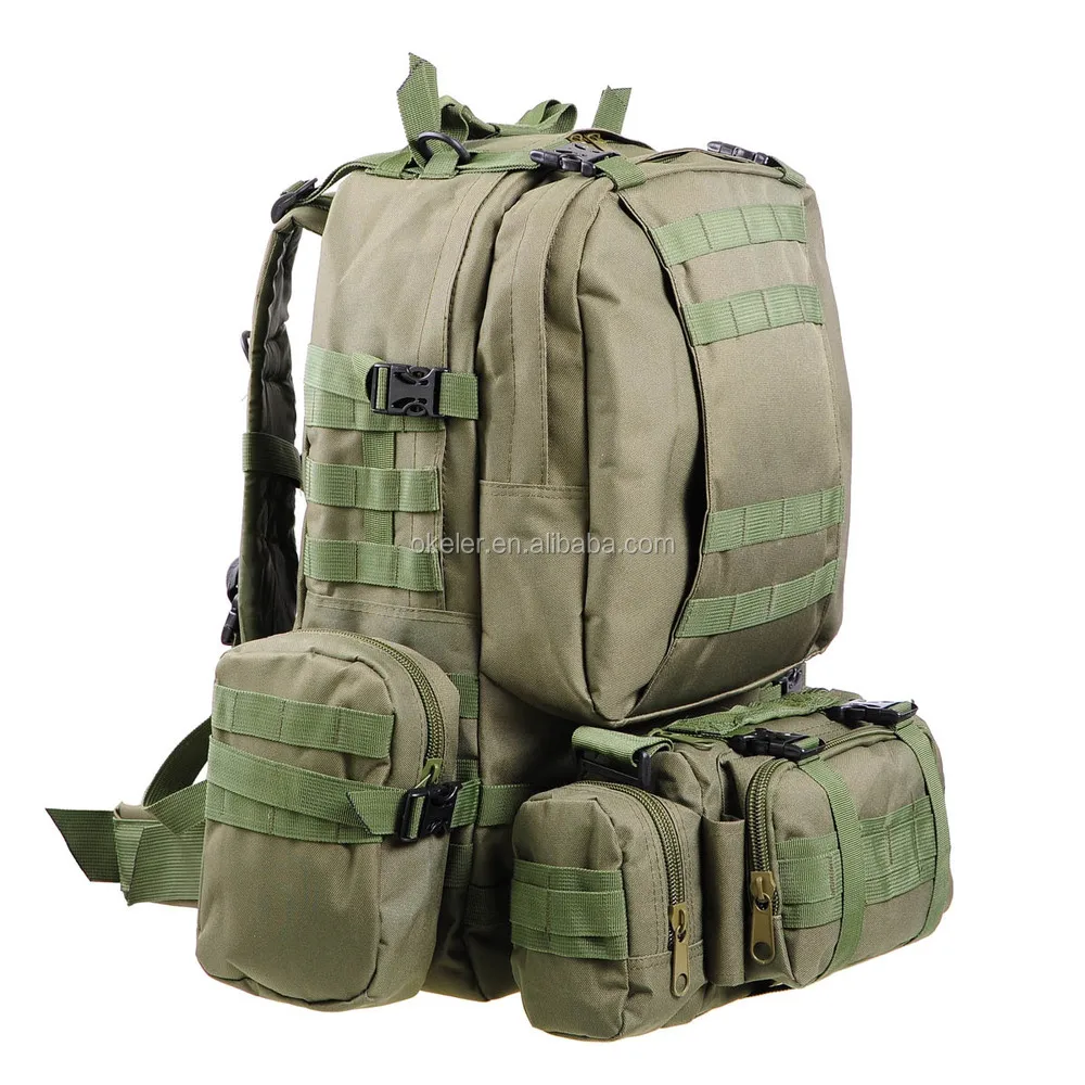 New Combined 50l Army Green Trekking Bag Military Camping Back Pack ...