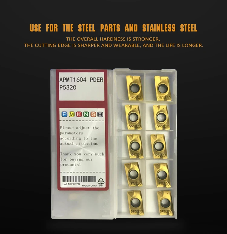 APMT1604 PDER Tungsten Carbide Inserts for Turning Tools