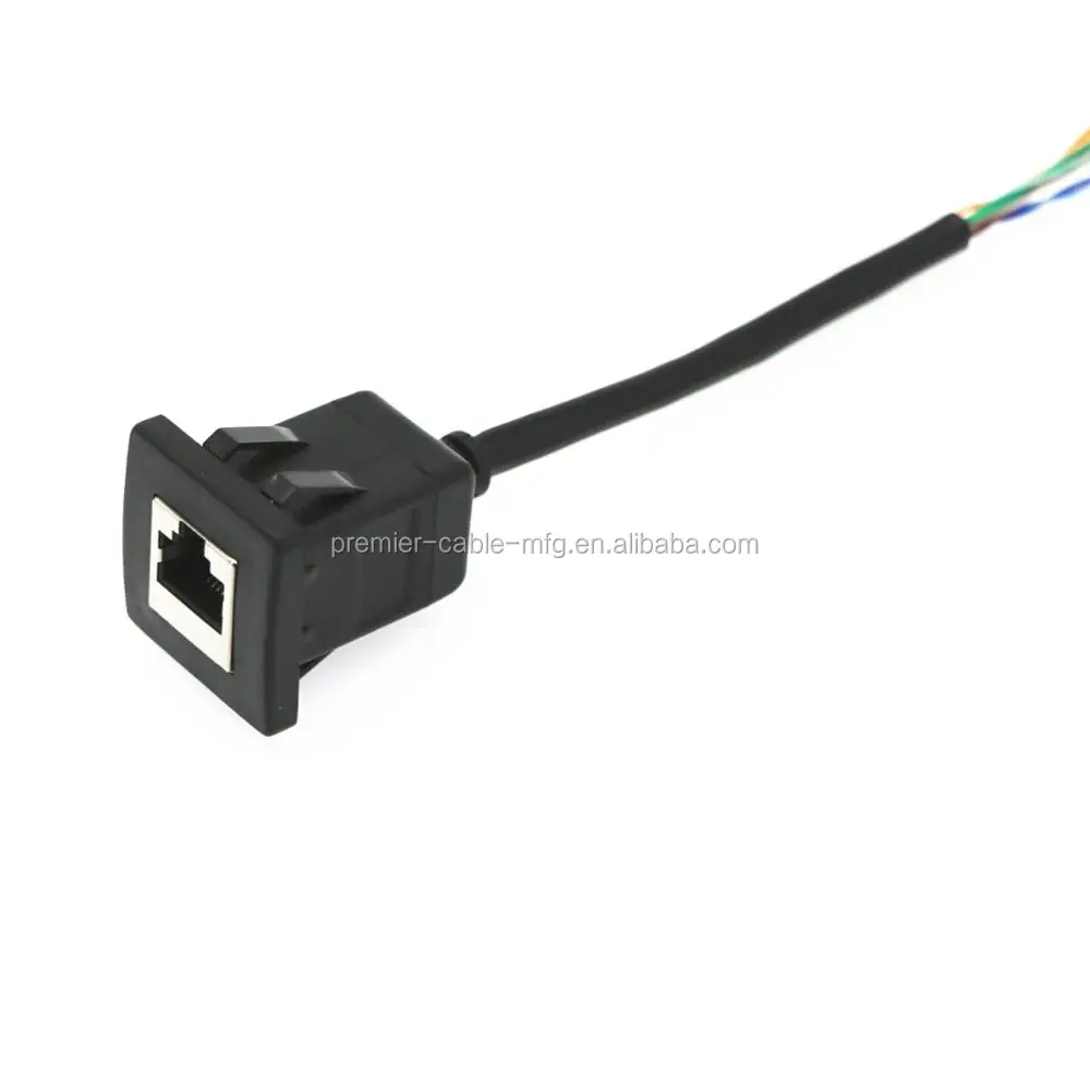 1m Rj45 Cat5e Panel Mount Snap In Ethernet Lan Network Extend Cable ...