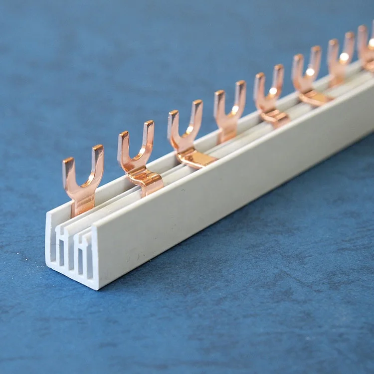 Terminal Block Copper Connector Electric Fork U Type 4p Bus Bar - Buy ...