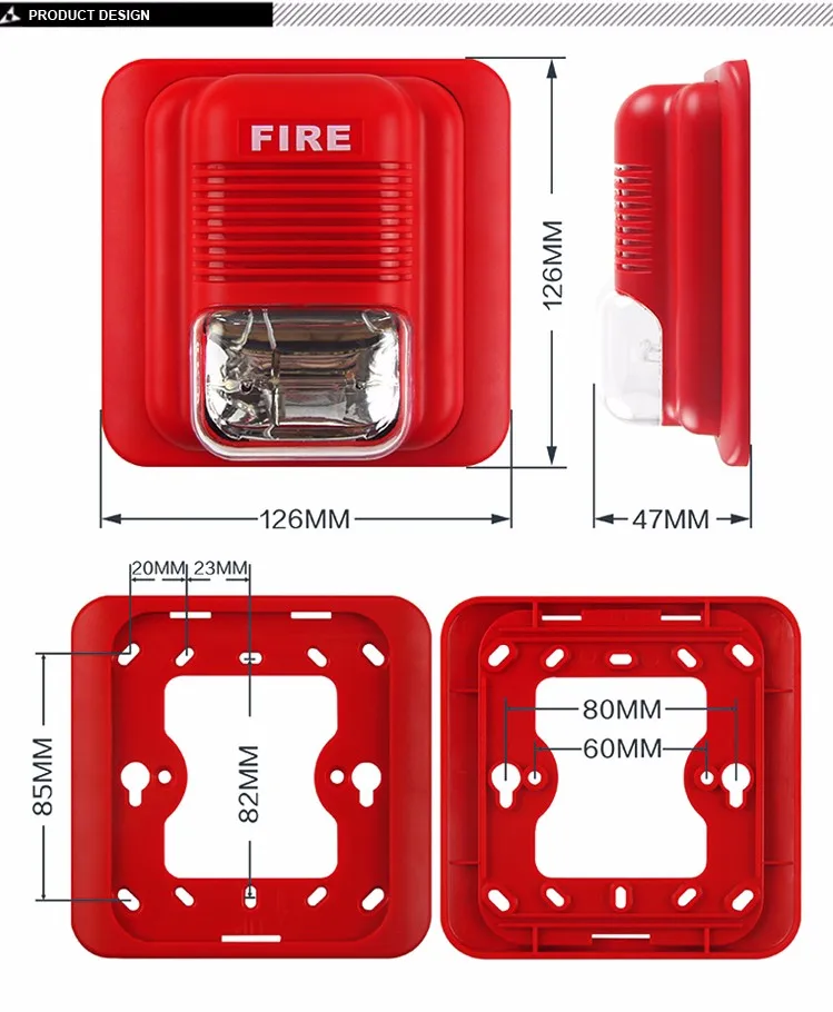 China Conventional Fire Alarm Siren With Light - Buy Fire Alarm Siren ...