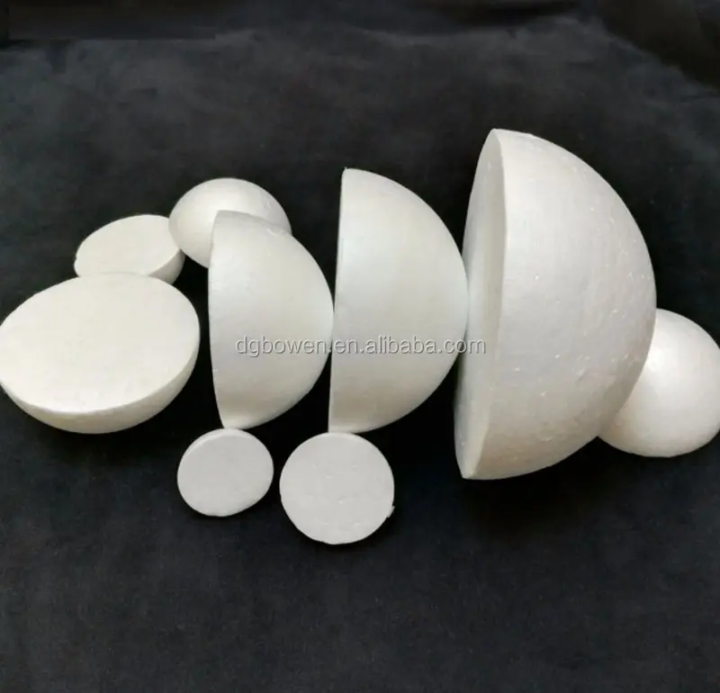 Half Round Solid Polystyrene Styrofoam Foam Balls for Kids Craft