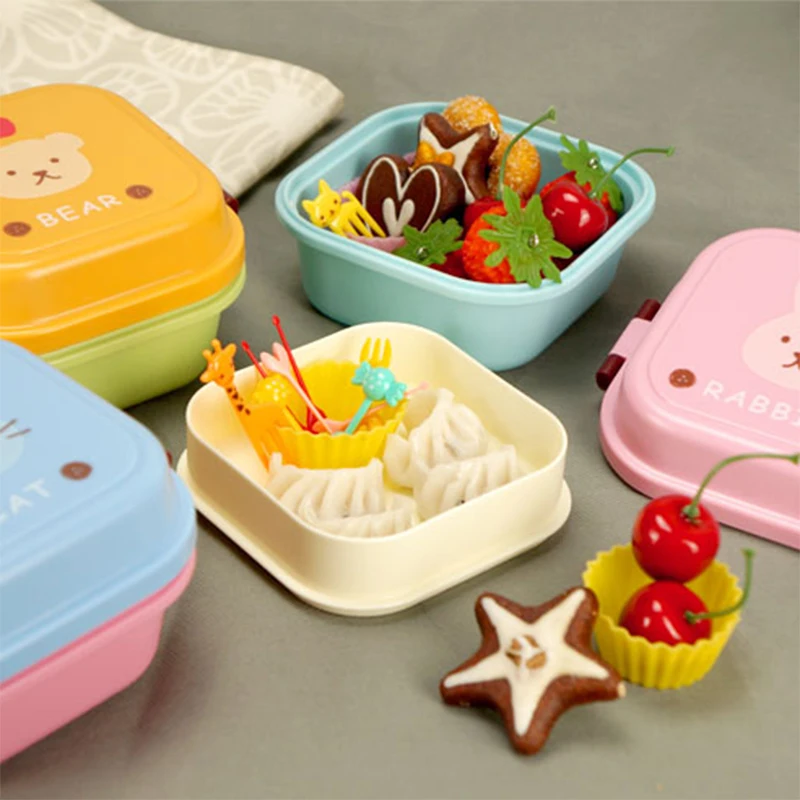 Japanese Mini Plastic Kids Square Lunch Box For Kids Bento - Buy Bento ...