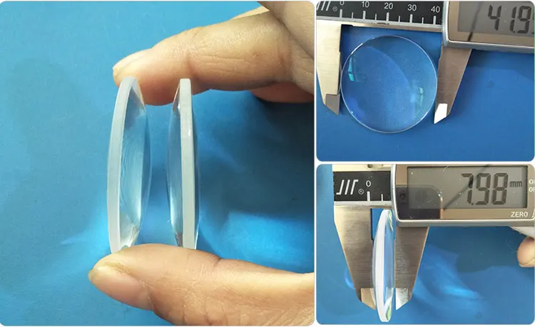 Clear Optical Glass Plano Convex Lens - 9mm, 23mm