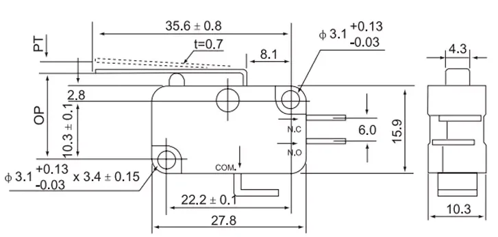 Mini Micro Switch CMV101D - Reliable Small Switch from China