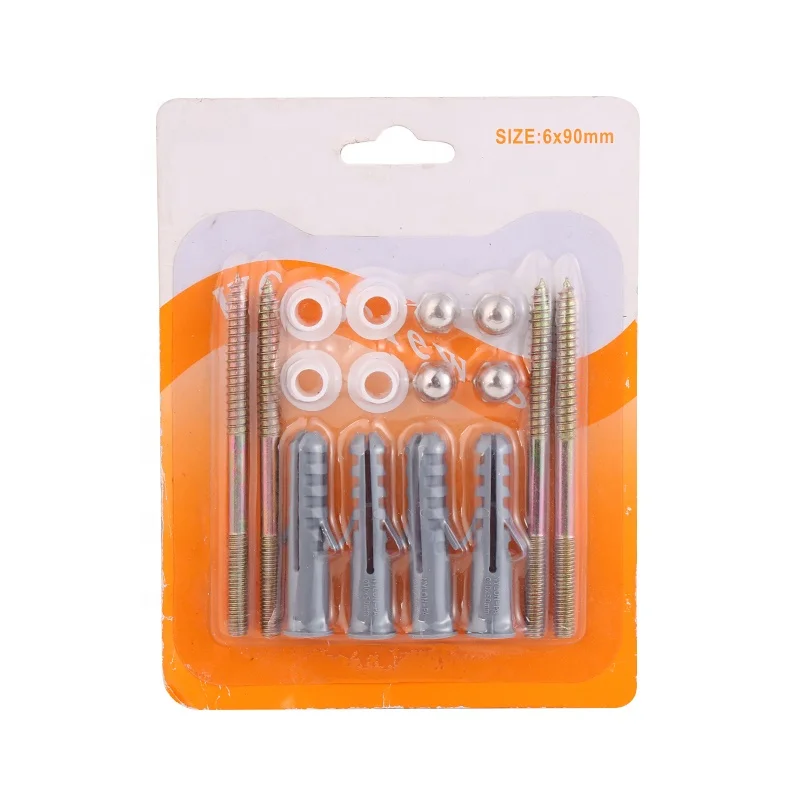 Custom Packaging Carbon Steel Wash Basin Fixing Screws Set Bathroom And ...