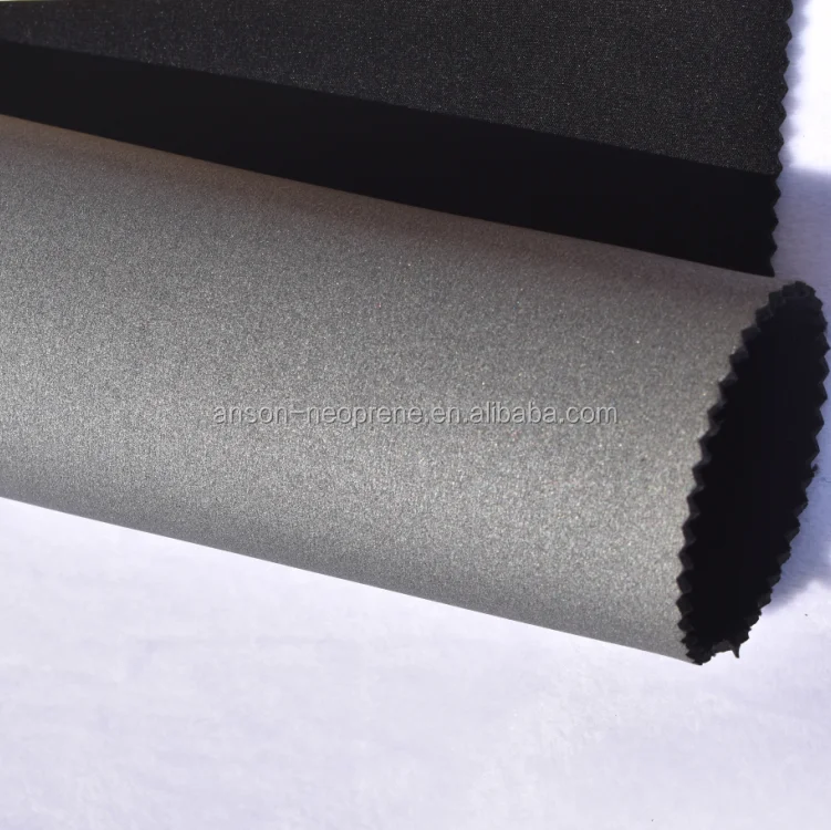 Soft And Smooth Titanium Metallic Neoprene Laminated With Nylon/super ...