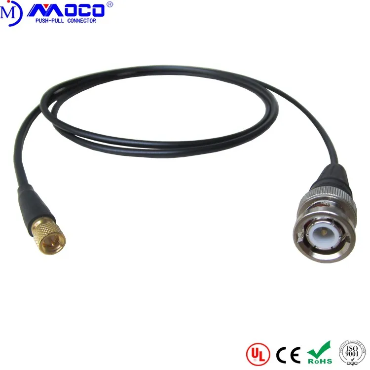 Custom Microdot Cable 10-32 to BNC for Ultrasonic Testing