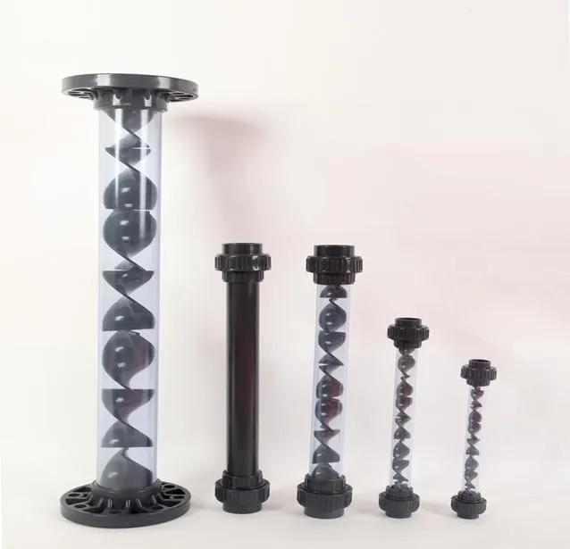 Stainless Steel Pipe with PVC UPVC Element - Ozone Static Mixer Tube