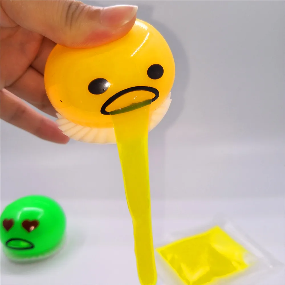 Cute Pressure Release Vomit Egg Surprise Vomiting Toy Jokes Promotion ...