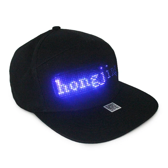 USB Rechargeable Message Display Light up LED Scrolling Hat