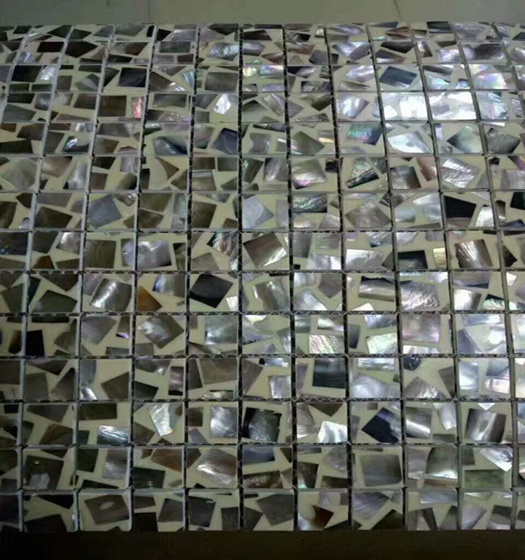 Abalone Shell Fragments - Glued Tile, Mother of Pearl Mosaic