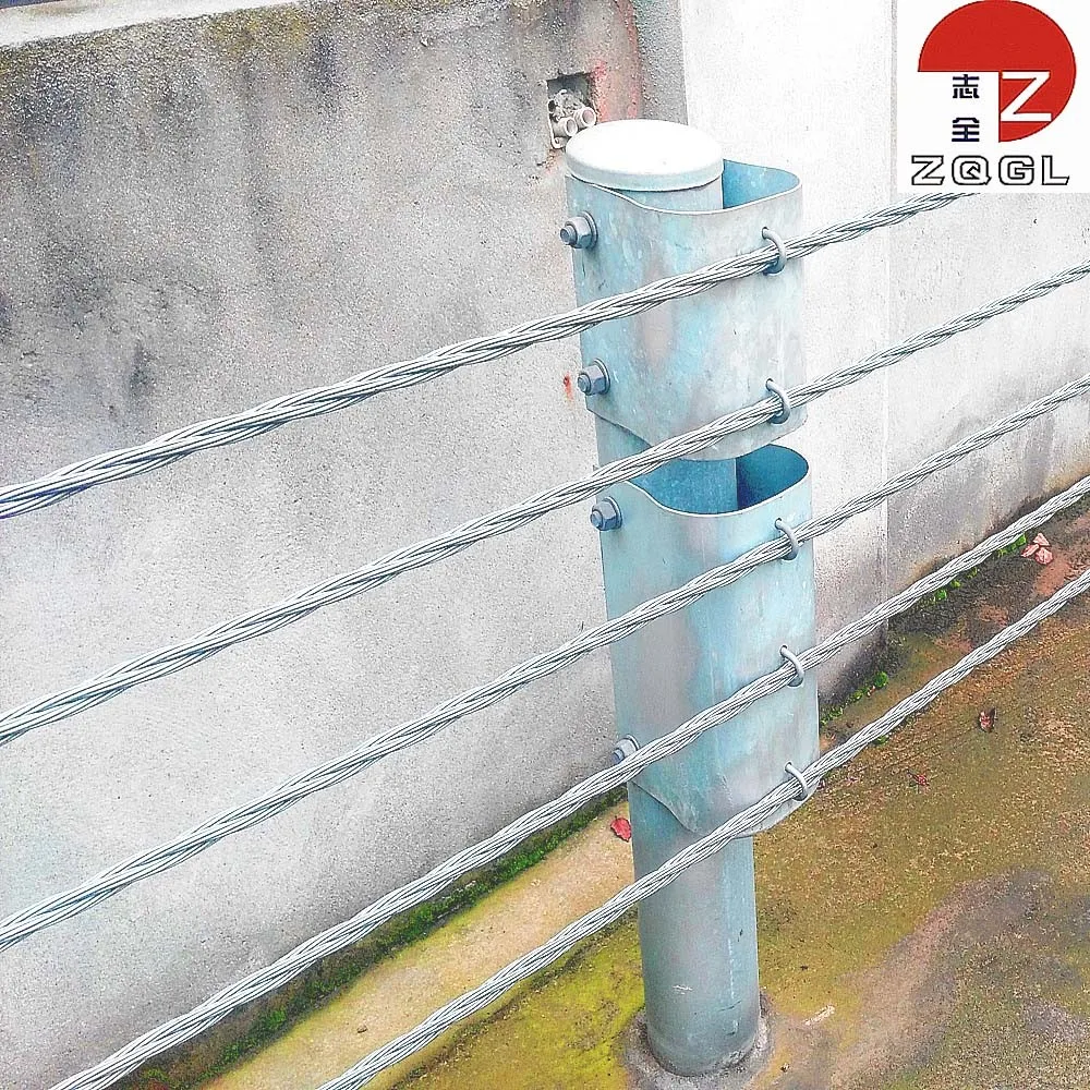 Galvanized Wire Cable Guardrail Barriers With High Tension Strength ...