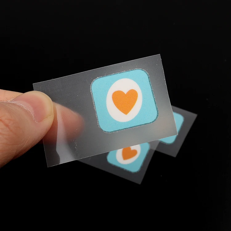 Wholesale Heat Press Stickers Custom Printing Heart Logo Pet Film Heat ...