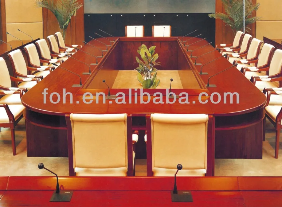 Big Contemporary Wood Conference Table for 20 People