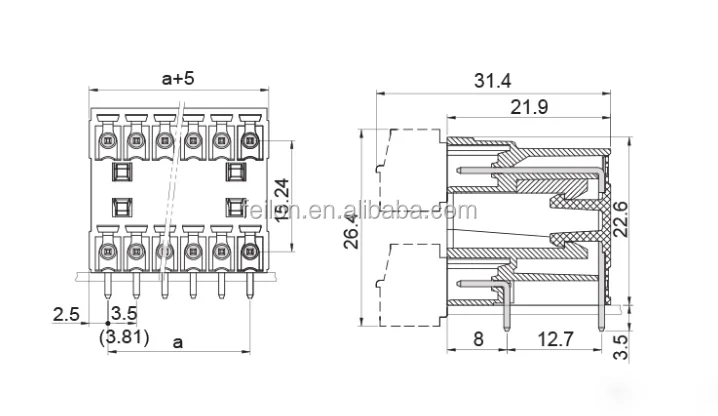 Replace Double Layers Terminal Block 3.5/3.81mm Pitch Parallel Terminal ...