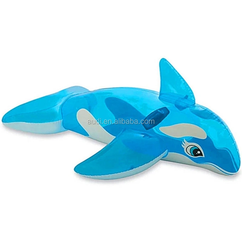 Summer Water Inflatable Blue Whale Pool Float Kids Inflatable Water ...