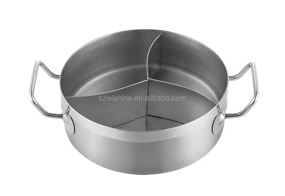 Two Handle Cooking Pot With Three Compartments With Lid - Buy Stainless ...