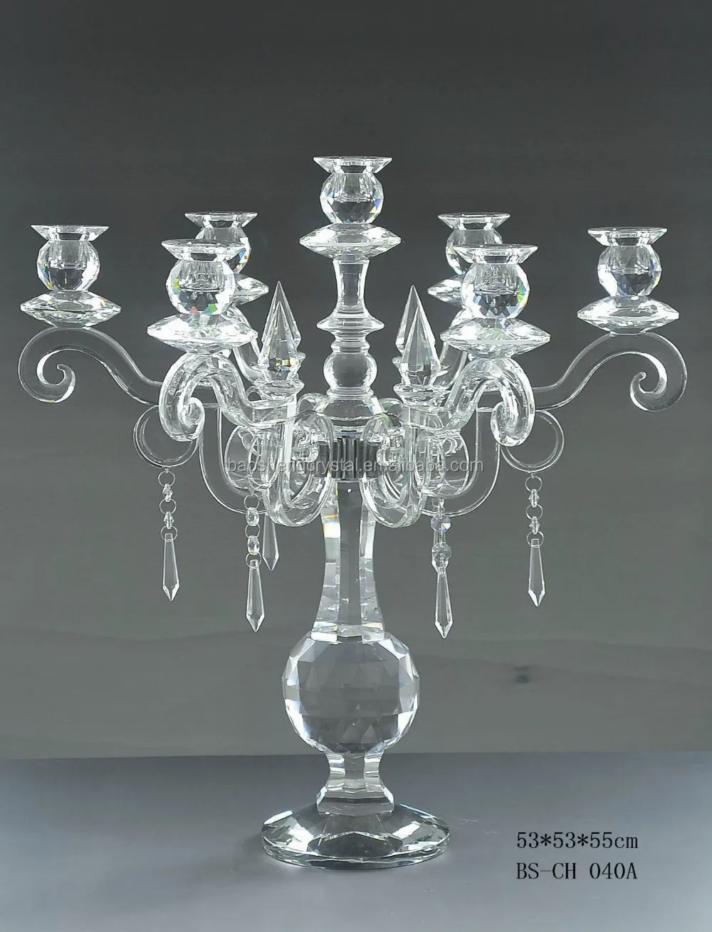 Hot Sale! Latest 80cm Multifunctional 5 Arms Crystal Candelabra For ...