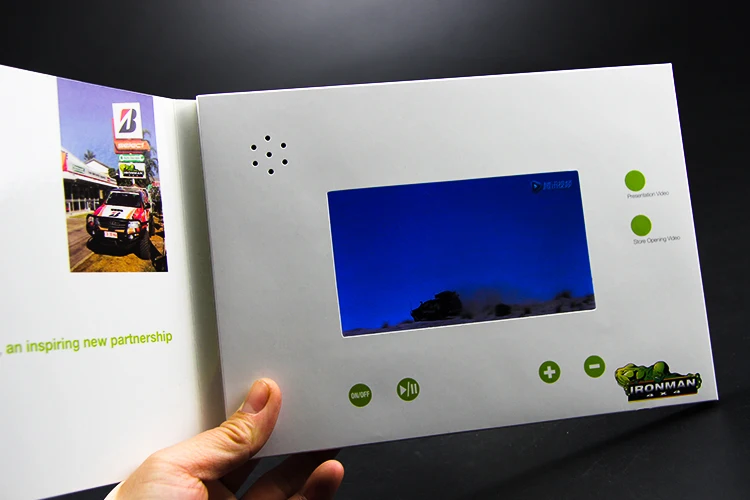 Custom TFT 5 Inch Screen LCD Video Greeting Business Card