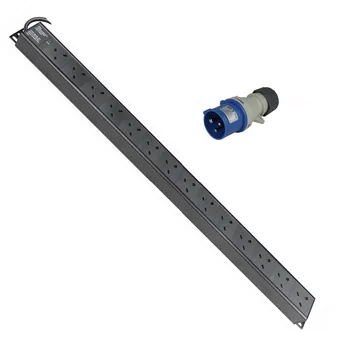 32 Amps 14 Way Uk Type Rack Mounted Pdu With Industrial Iec60309 Plug ...