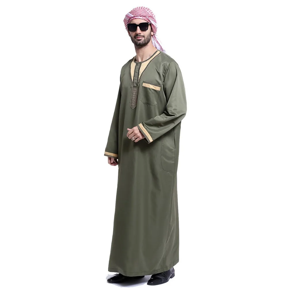 802# Middle East Latest Abaya Designs Dubai Men Fashion Tunic Kaftan ...