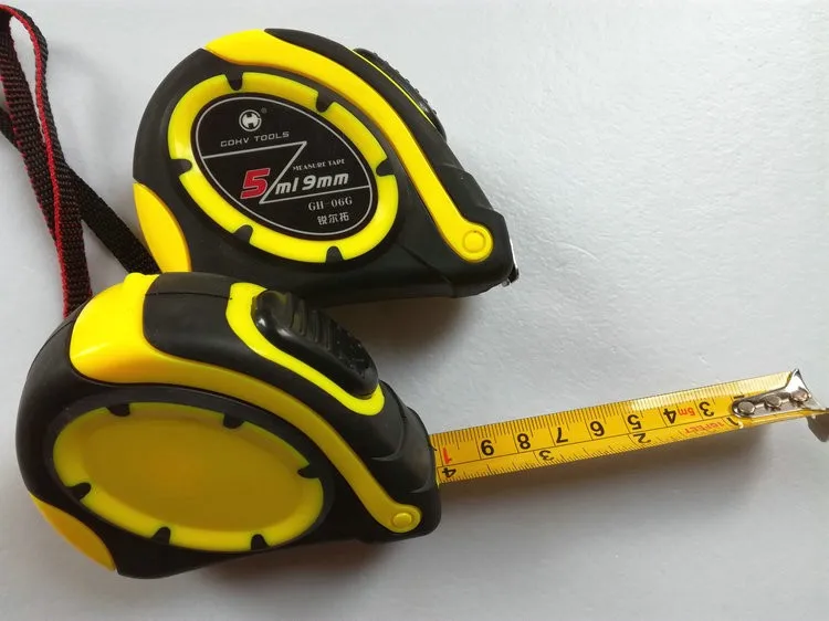 Abs+tpr Heavy Duty Rubber Metric Inch Function Of 5m Measuring Tape ...