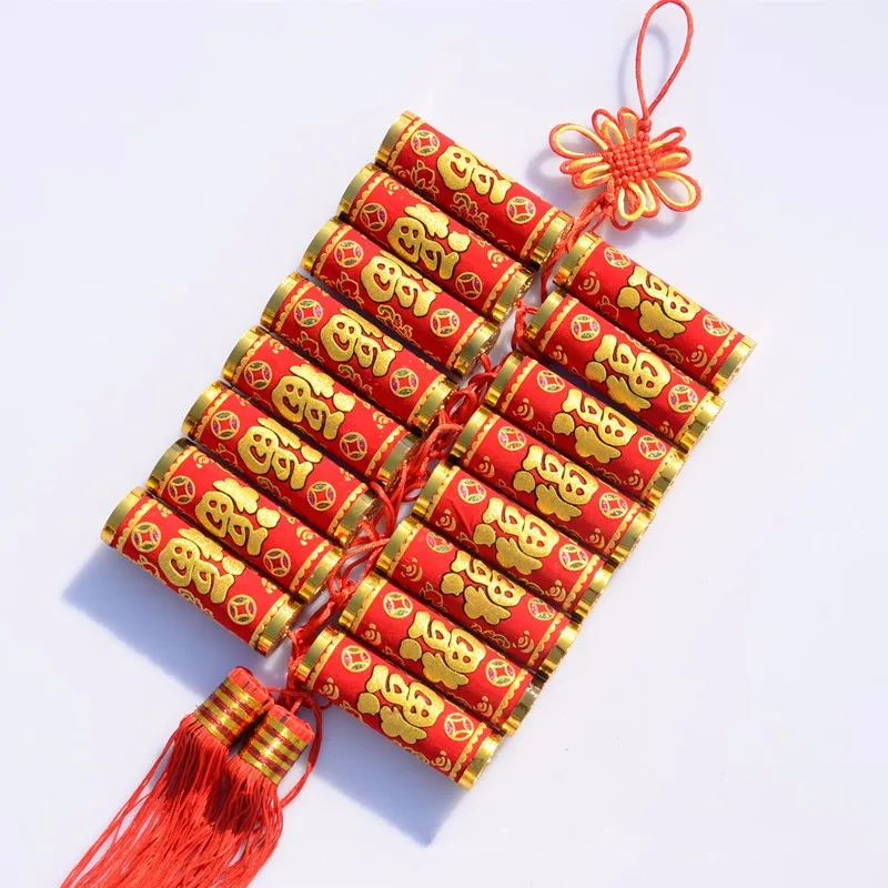 Chinese New Year Decoration Red Firecrackers With Red Tassel And ...