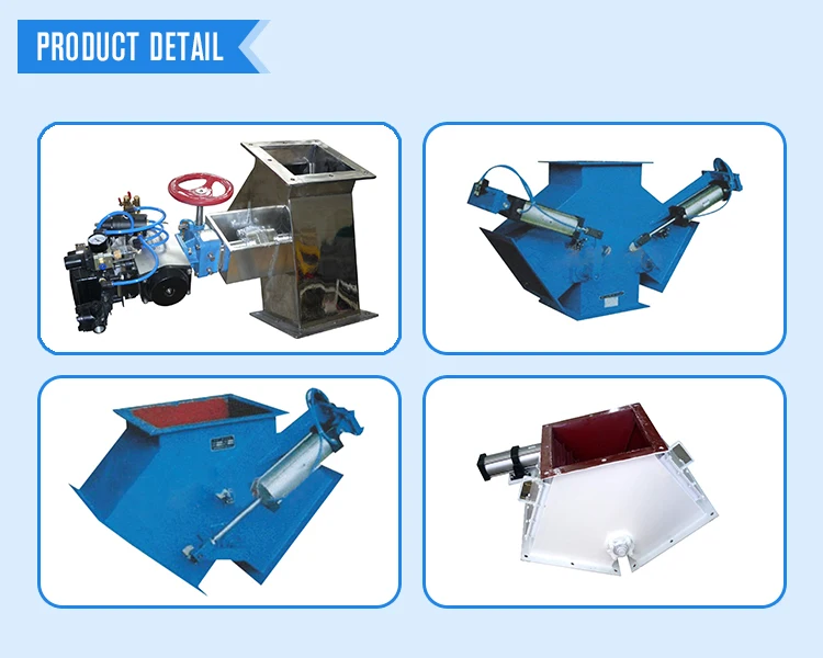 Factory Direct Square Flanged 3 Way Silo Discharge Diverter Flap Valve ...